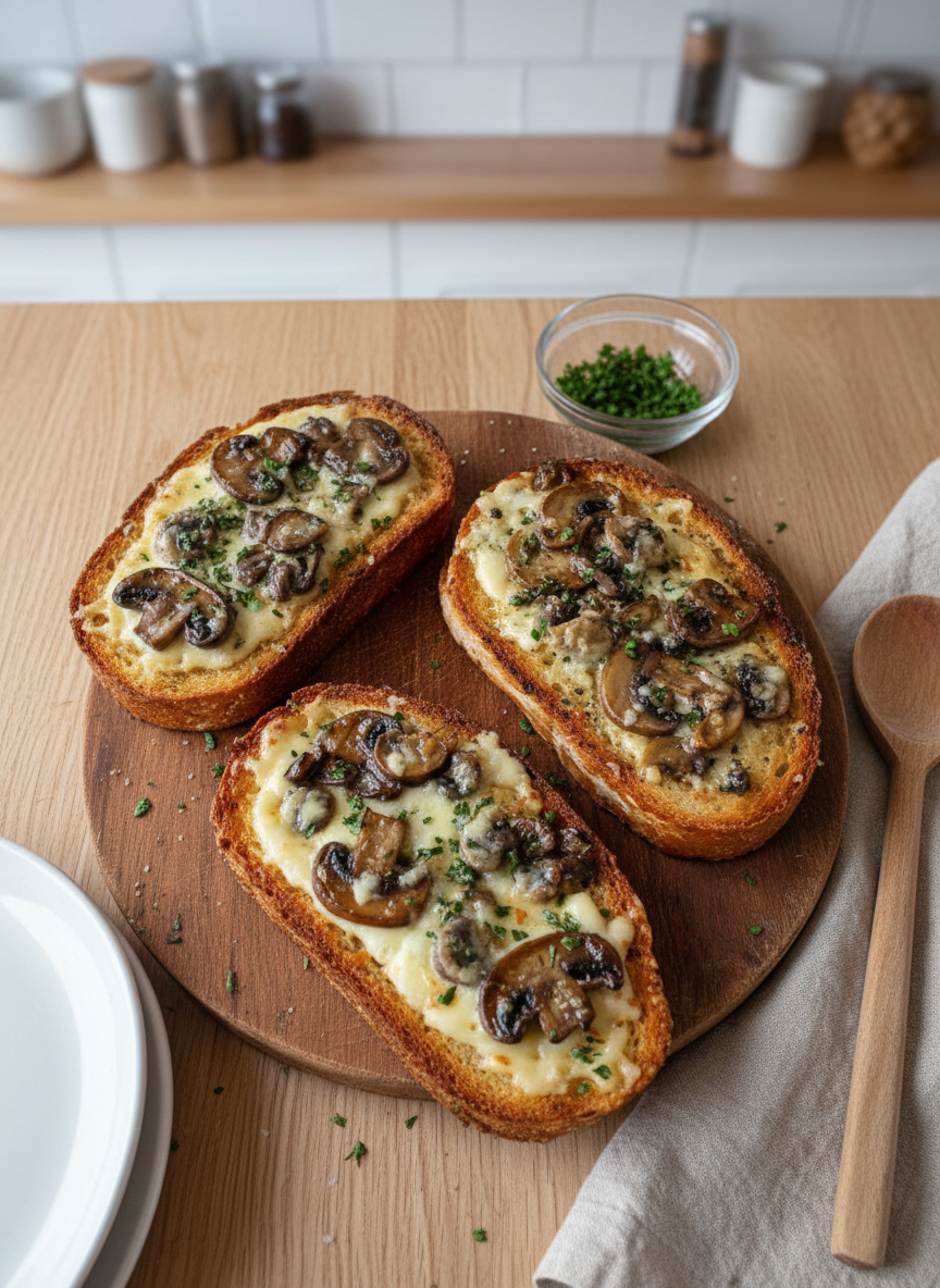 Champignon Käse Toast – Herzhaft & Schnell
